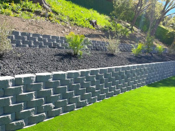 Retaining Walls and Turf Installation Project in San Diego, CA ...