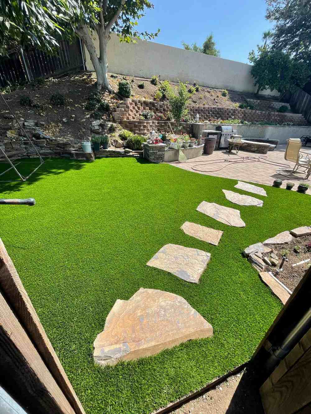 Front and Backyard Turf Installation and Stone Design in Encinitas, CA ...